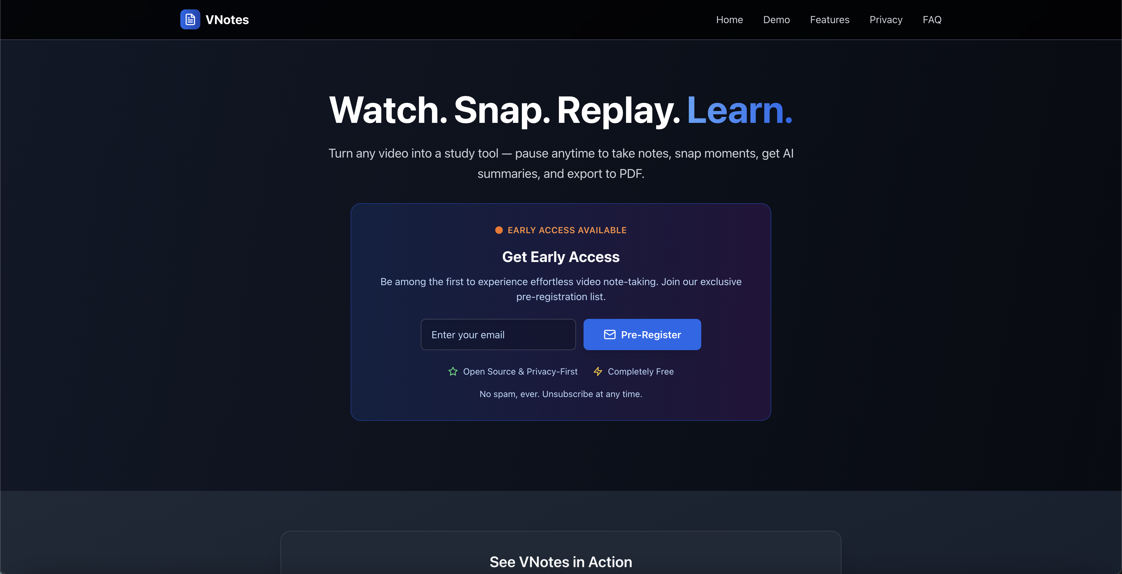 Video Notes - AI-Powered Video Note Taking
